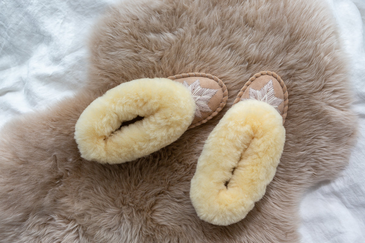 Women’s Sheepskin Slippers | The Small Home