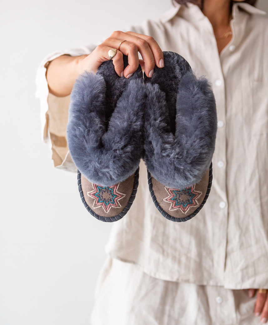 Sheepskin Moccasin Slippers, Mules & Boots | The Small Home