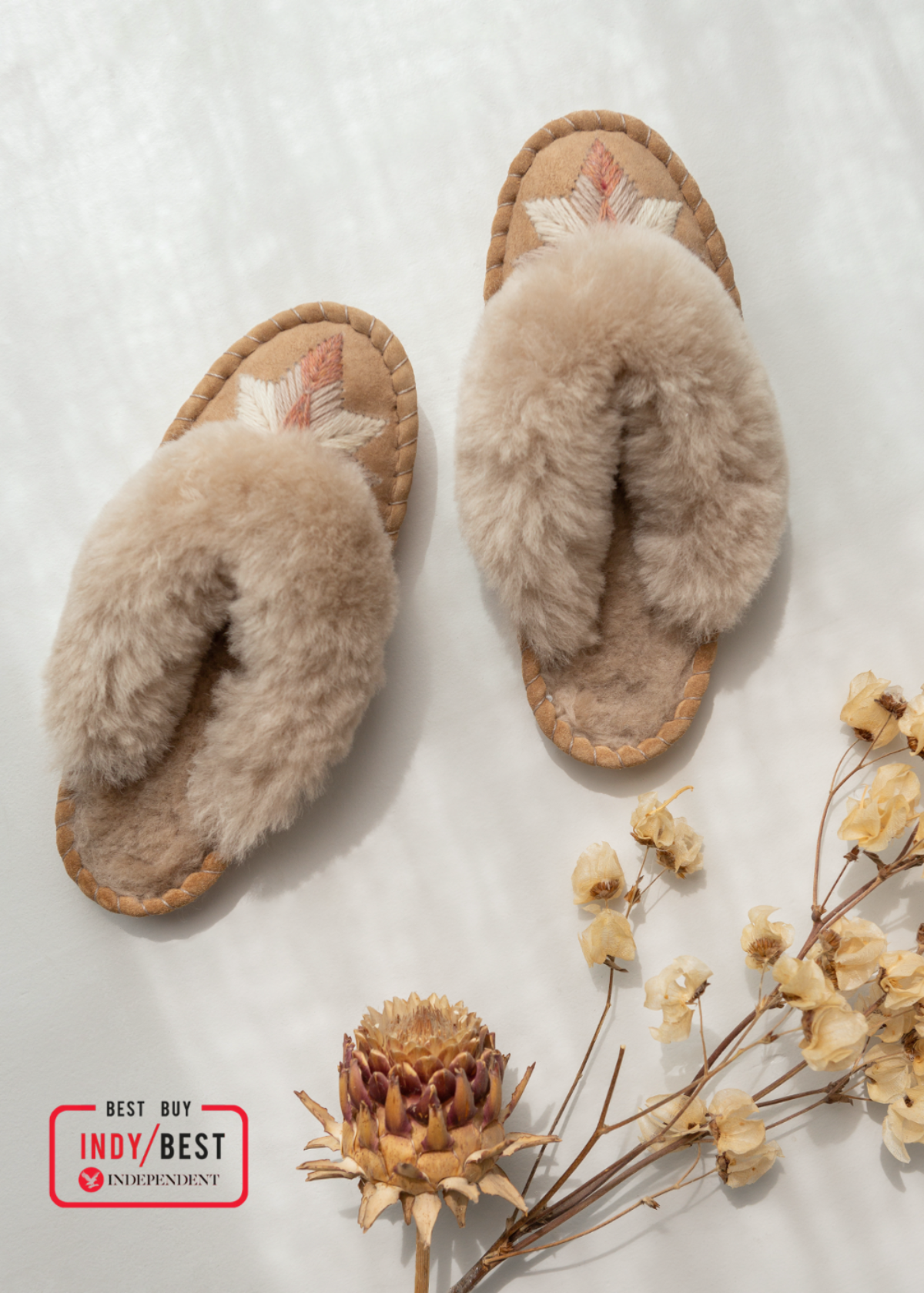 Women's Sheepskin Slipper Mules – Venus Pink beige. Super soft, warm ...