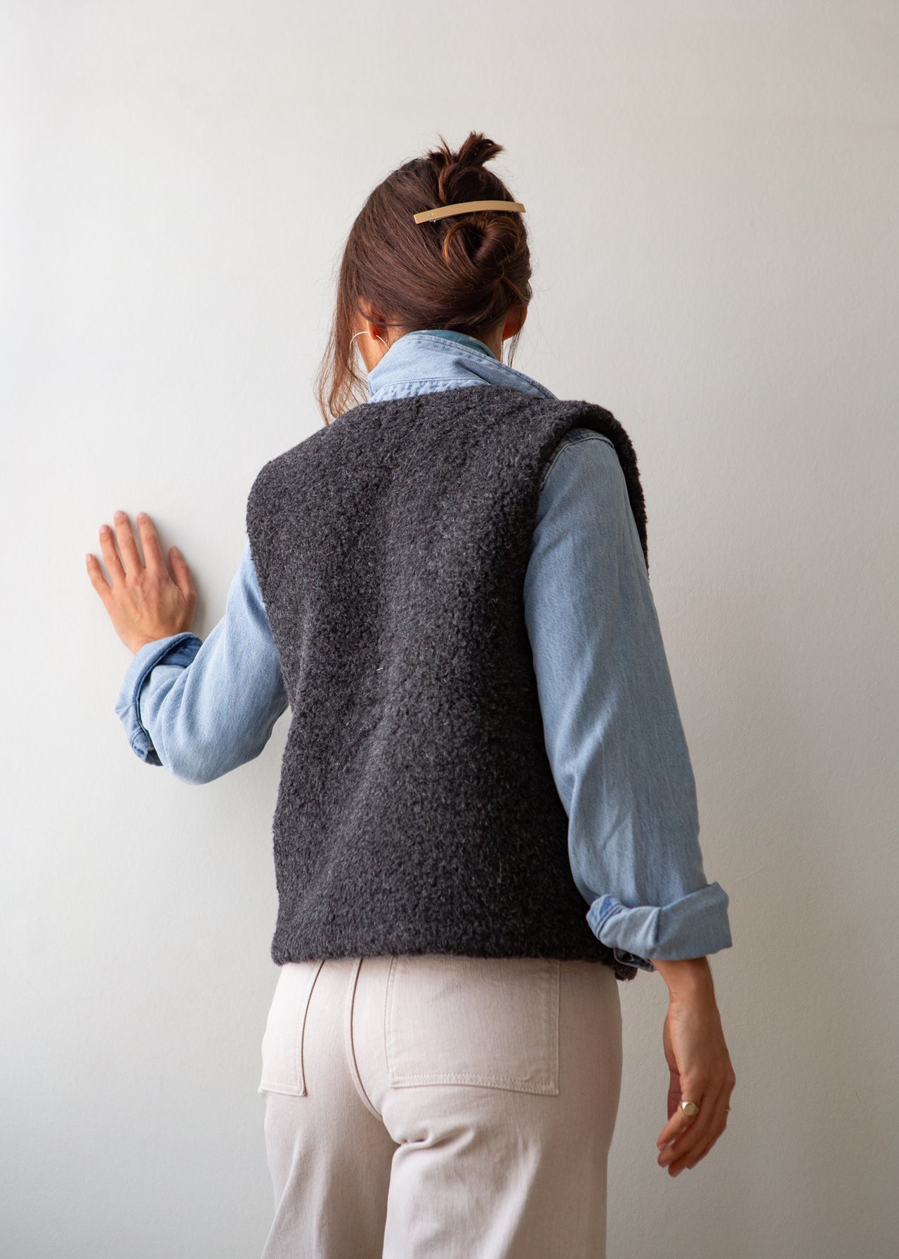 Merino Wool Gilet Charcoal | Women’s Lightweight Wool Gilet - The Small ...