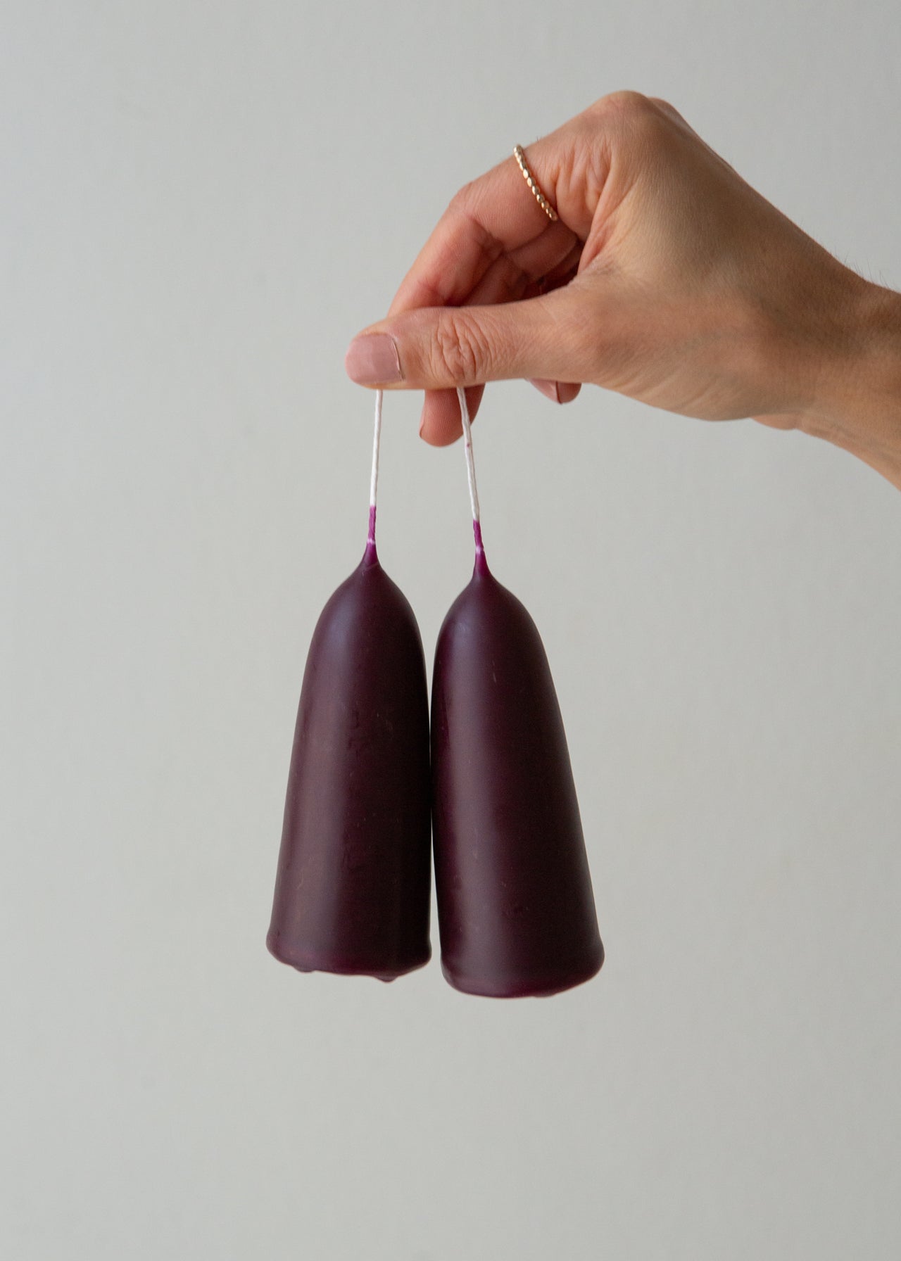 Rouge Noir Short Stubby Candles - 1 Pair - The Small Home