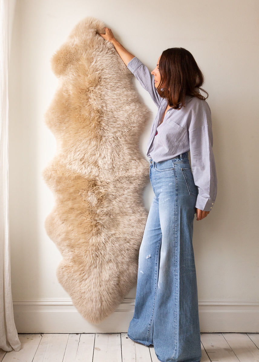 Double Sheepskin Rug – Natural Nappa - The Small Home