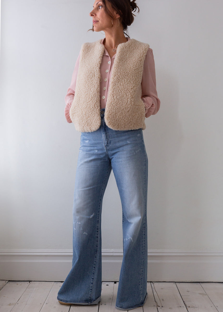 Merino Gilet - Cream - The Small Home